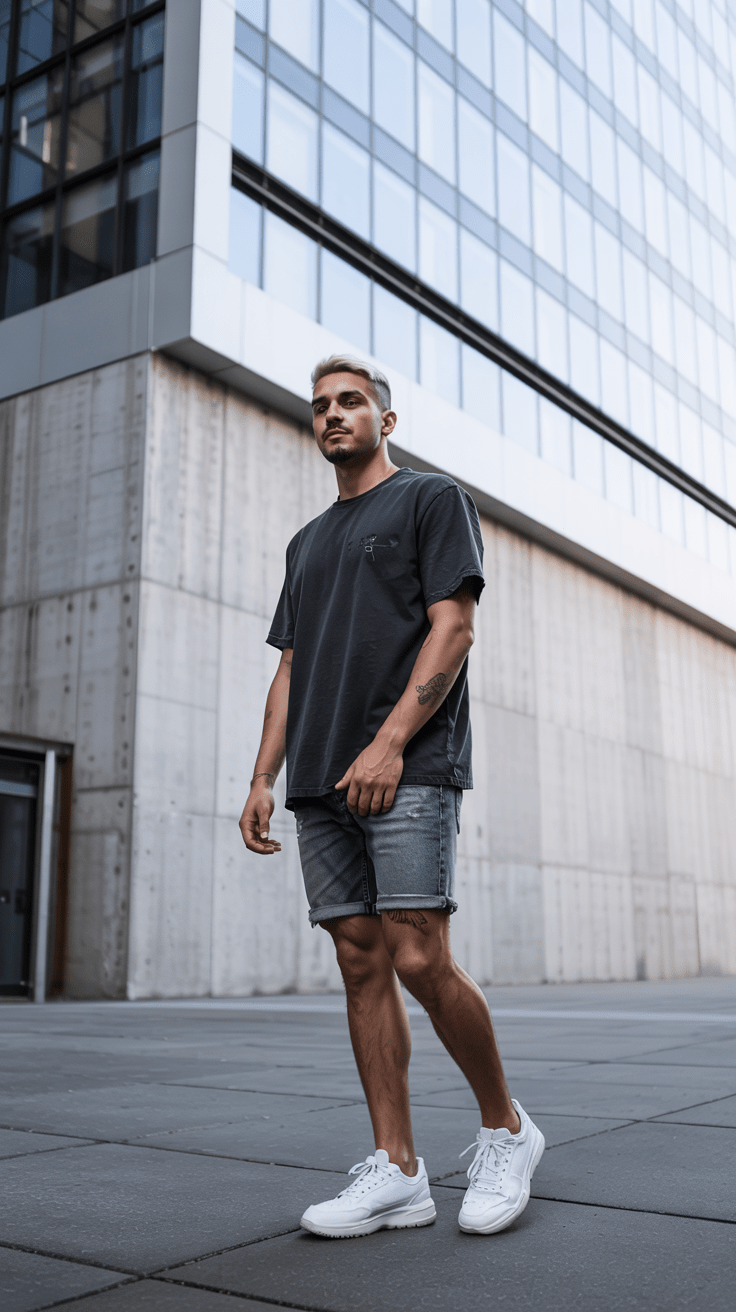 23 Jean Shorts Men Outfit Ideas